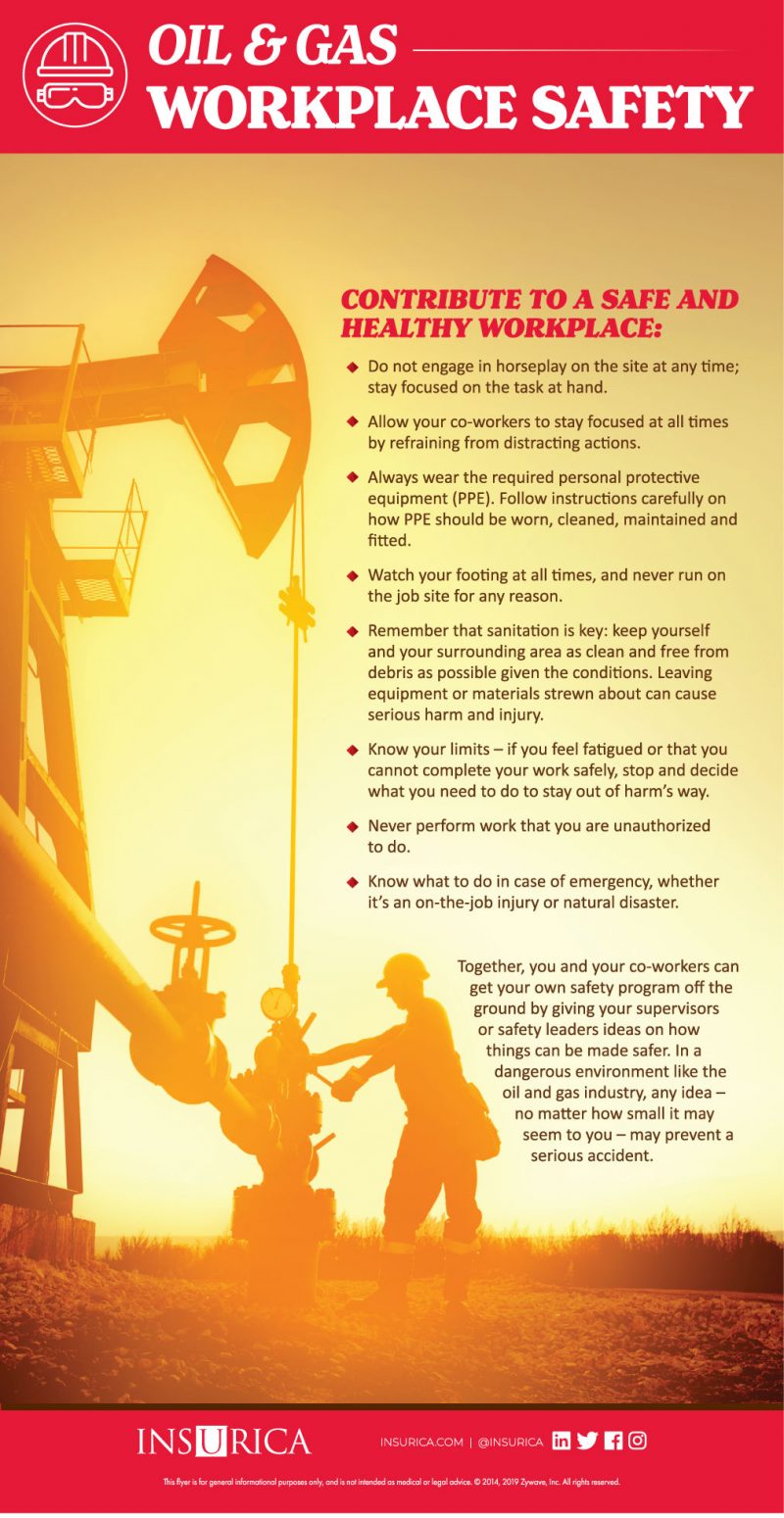 Oil and Gas Industry Work Place Safety Infographic - INSURICA